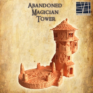 Ruined Mage Tower, Ruined Tower, Magician Ruin, Tabletop Terrain ...