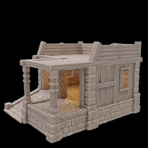 Small Storage Shed: Medieval Fantasy Wooden Warehouse for Tabletop ...