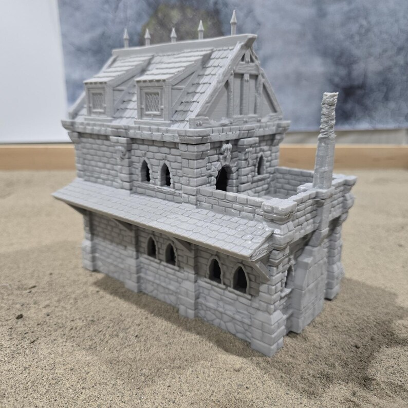 Large Merchant House: Medieval Tudor Style Manor for Role-playing and ...