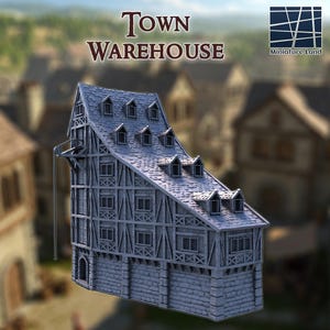 Town Warehouse: Medieval Trade Building 28MM Tabletop Terrain, Model ...