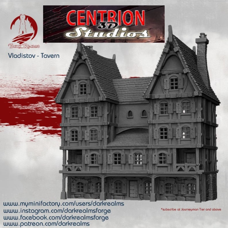 Vladistov Tavern Vampire Town DND Terrain. Strahd - Etsy