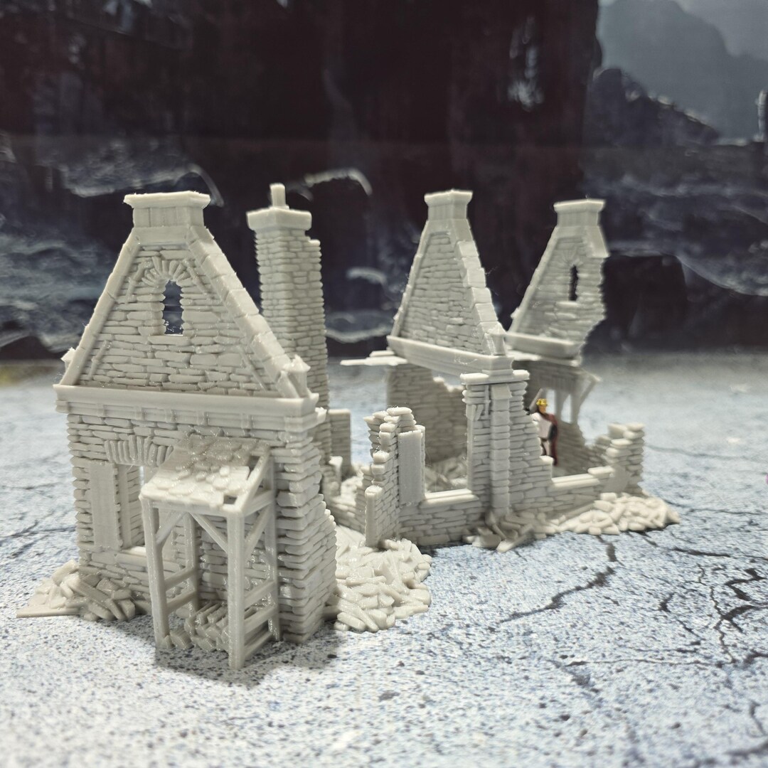 Ward Residence: Medieval Ruined House for D&D, Model Railroading, and ...