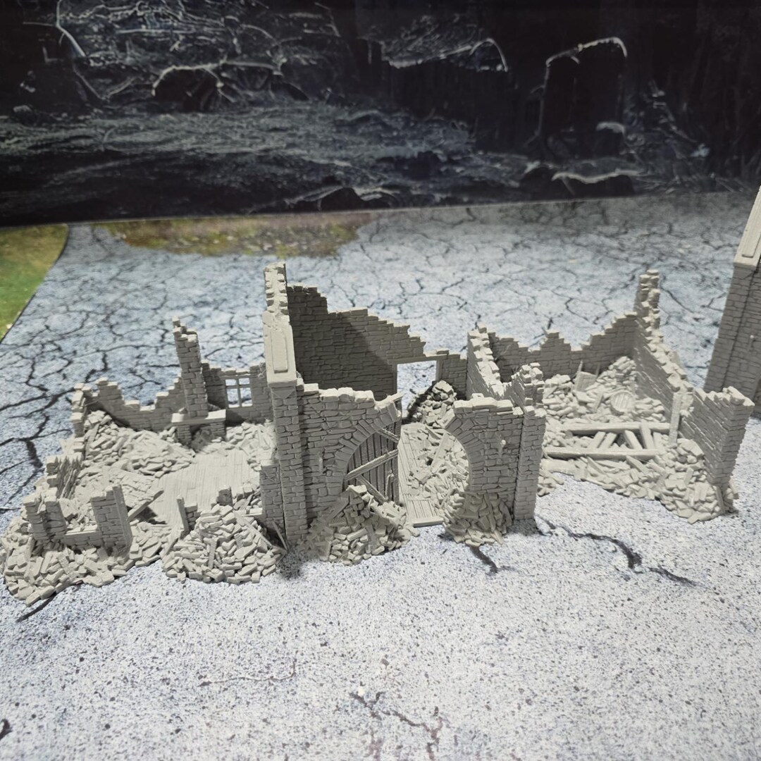 Ruined Farmhouse for Dnd, Pathfinder, Bolt Action, Revolutionary War ...