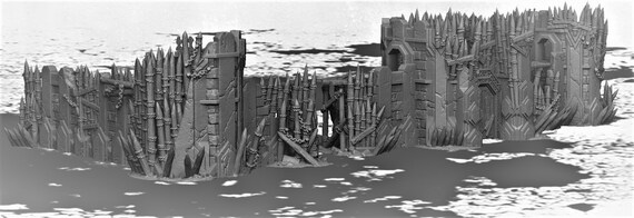 Orc Outpost Wall Sections 28mm Dwarven Ruin Warhammer - Etsy