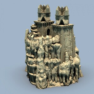 Underdark Keep, Dark Elf, Tower Keep, Dnd Terrain, Tabletop Scenery - Etsy