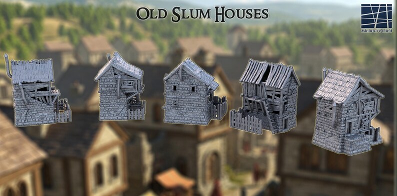 Gutterfall Shanties – 28mm Slum Buildings Set (6 Structures) - Etsy