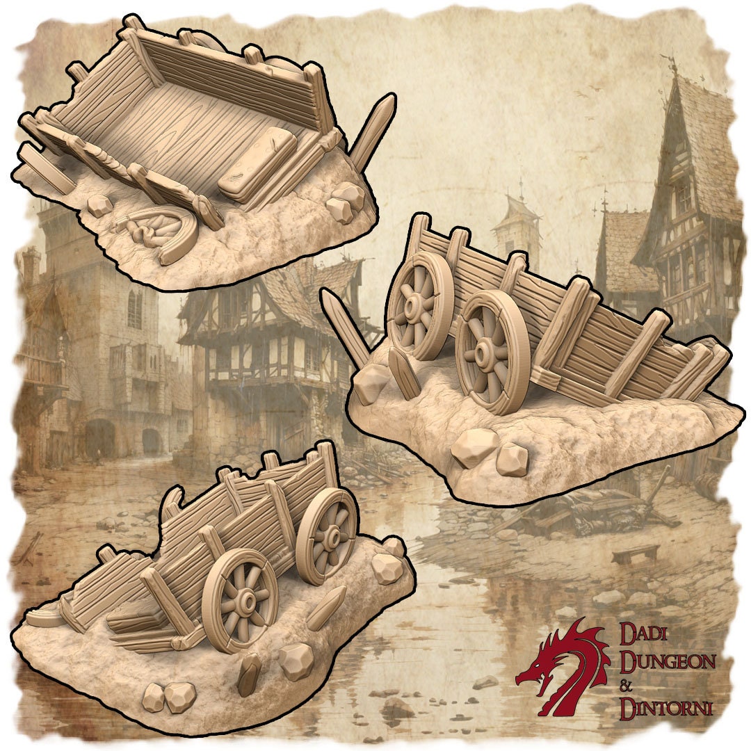Cart Set, Small Wagon, City of the Damned - Etsy