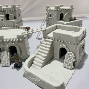 Desert Mud House Set for Dnd, Pathfinder, War Gaming - 6 Tabletop RPG ...