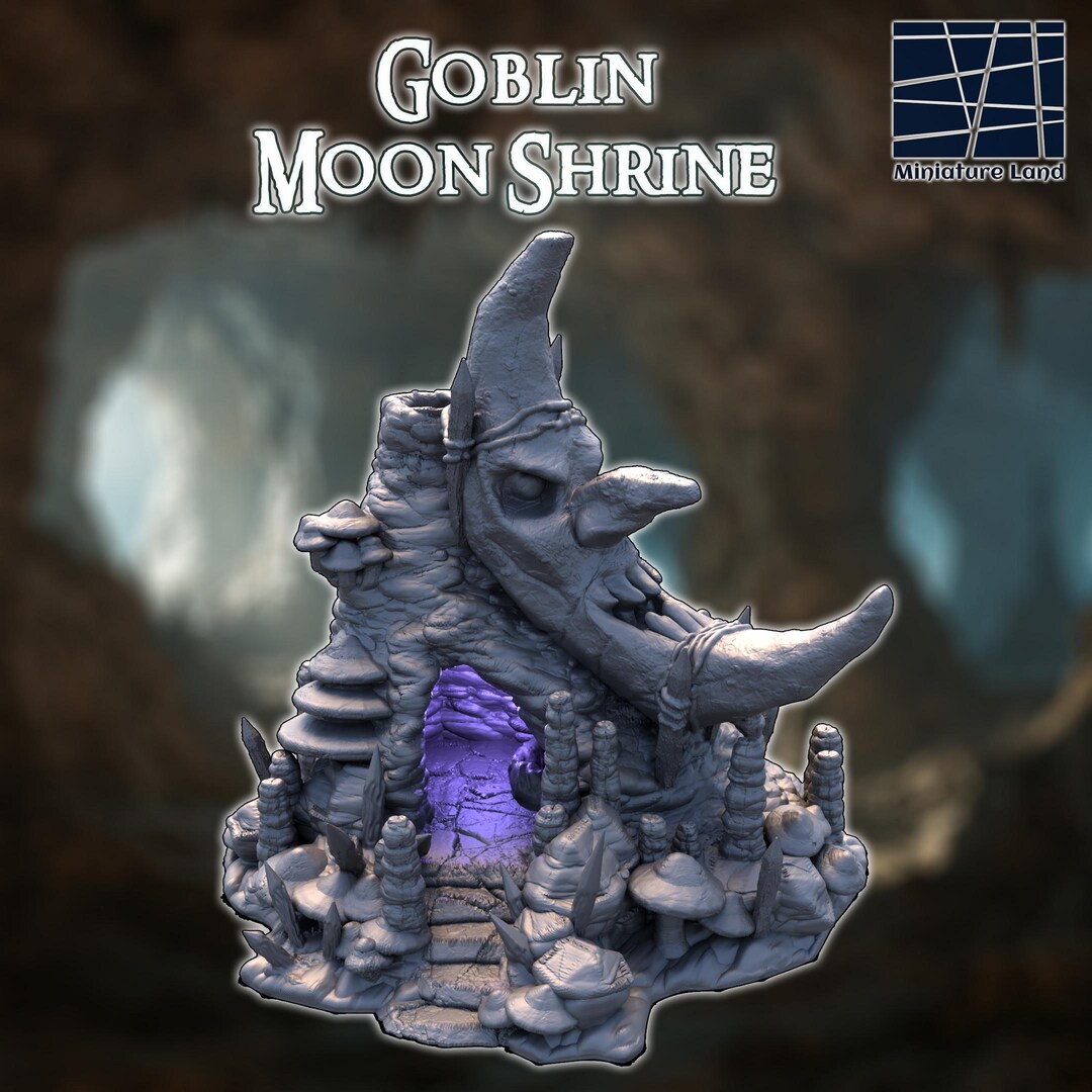 Goblin Moon Shrine: 28mm Fantasy Goblin Terrain for Tabletop Rpgs ...