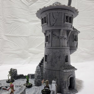 Ruined Mage Tower, Ruined Tower, Magician Ruin, Tabletop Terrain ...