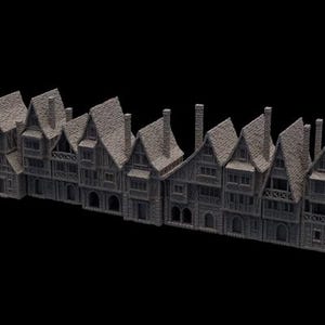 Medieval Linear Houses: 14th Century Row Buildings 28MM Tabletop ...