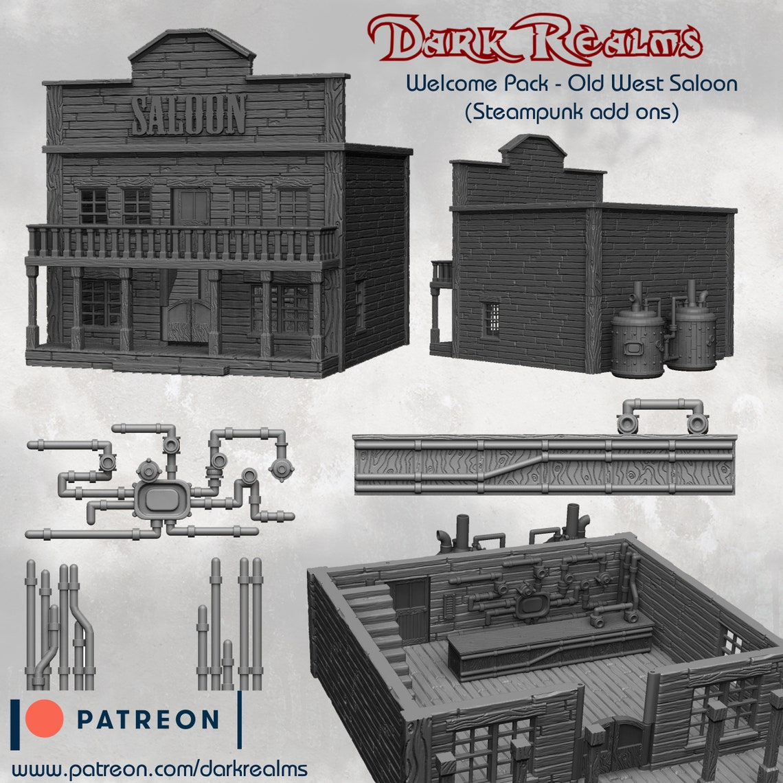 Saloon, Steampunk Saloon, Old West Saloon, Old West Terrain, Bar ...