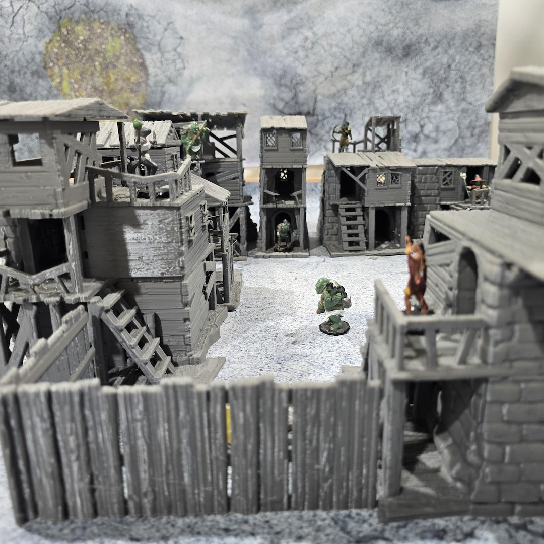 Slums District Set - 9 Slum Houses for Dnd, Pathfinder, and Wargaming ...