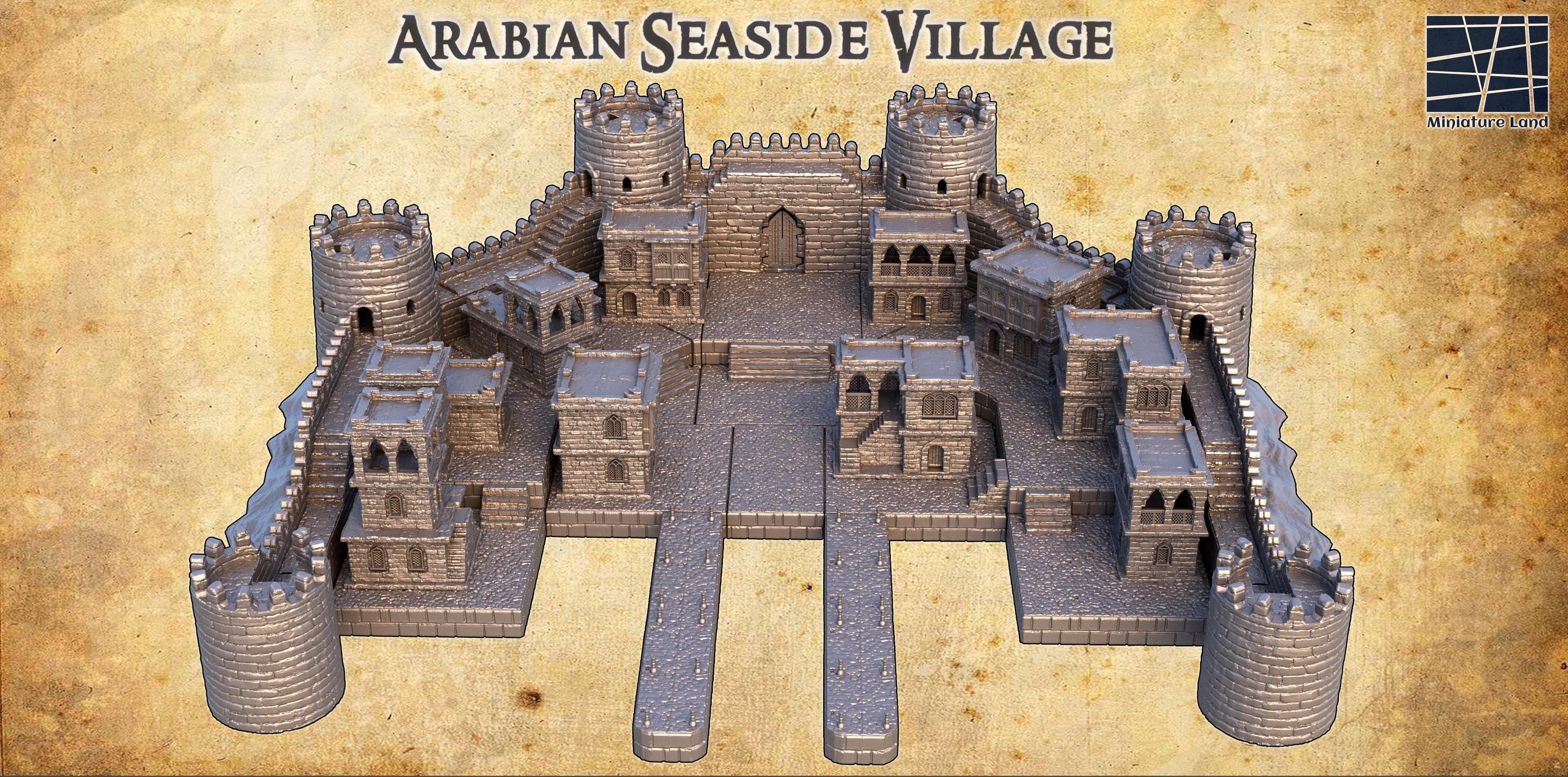 Arabian Seaside Village Model: Exquisite Modular Medieval Arabian ...