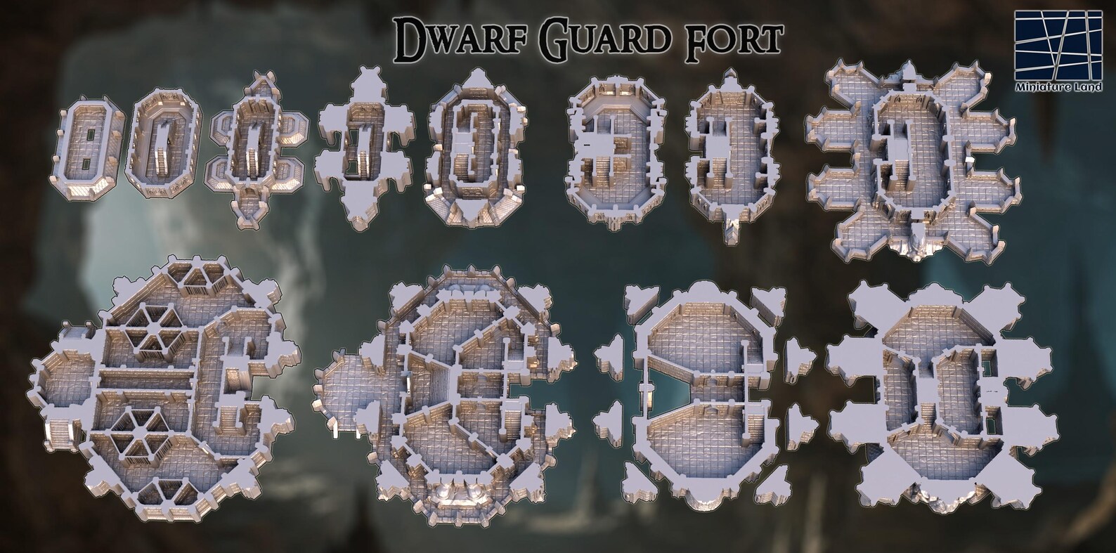 Dwarf Guard Fort – 28mm 3D Printed Unpainted PLA Terrain for Tabletop ...