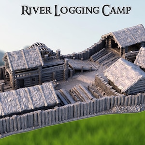 River Logging Camp: Medieval Industrial Settlement 28MM Tabletop ...
