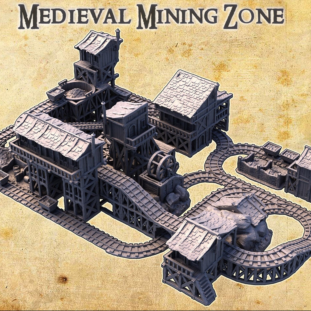 Mining Set, Medieval Mining Zone, Mine Set, Mine, - Etsy