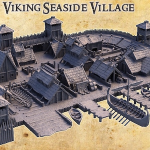 32mm Viking Seaside Village, Viking Village Set, Village Set - Etsy