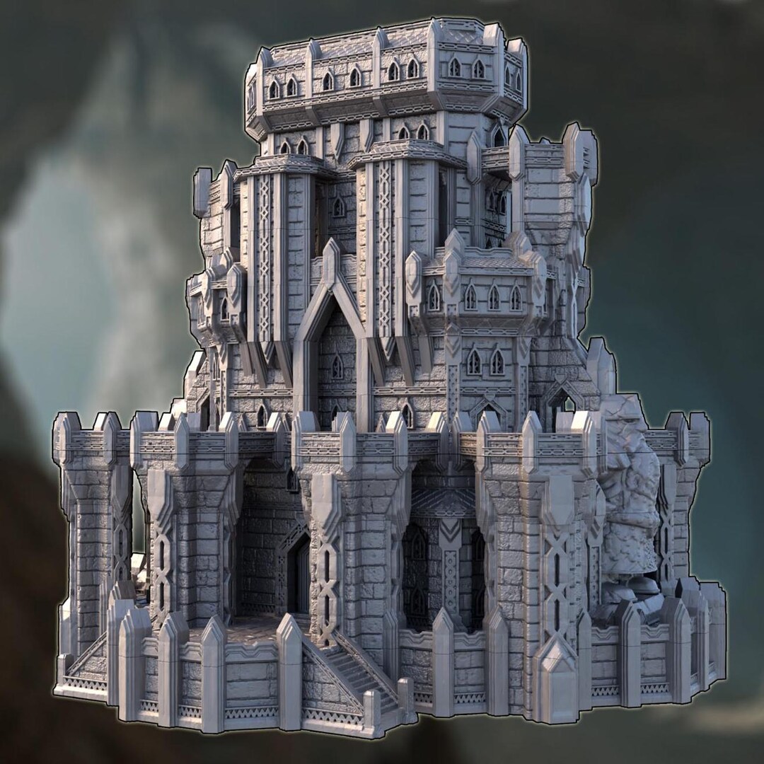 Dwarf Guard Fort – 28mm 3D Printed Unpainted PLA Terrain for Tabletop ...