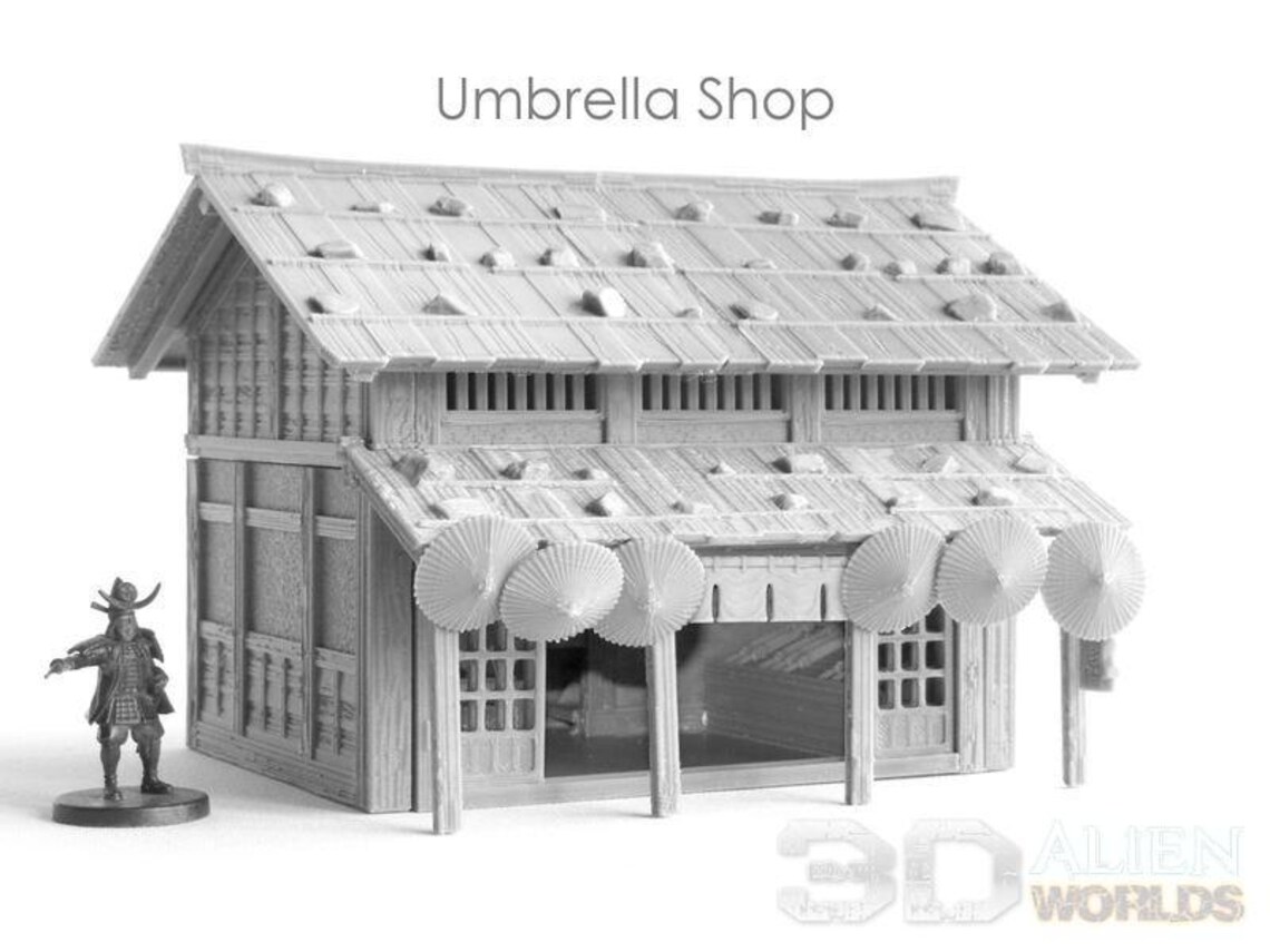 Samurai Umbrella Shop: Edo Period Merchant Stall for Tabletop Rpgs - Etsy