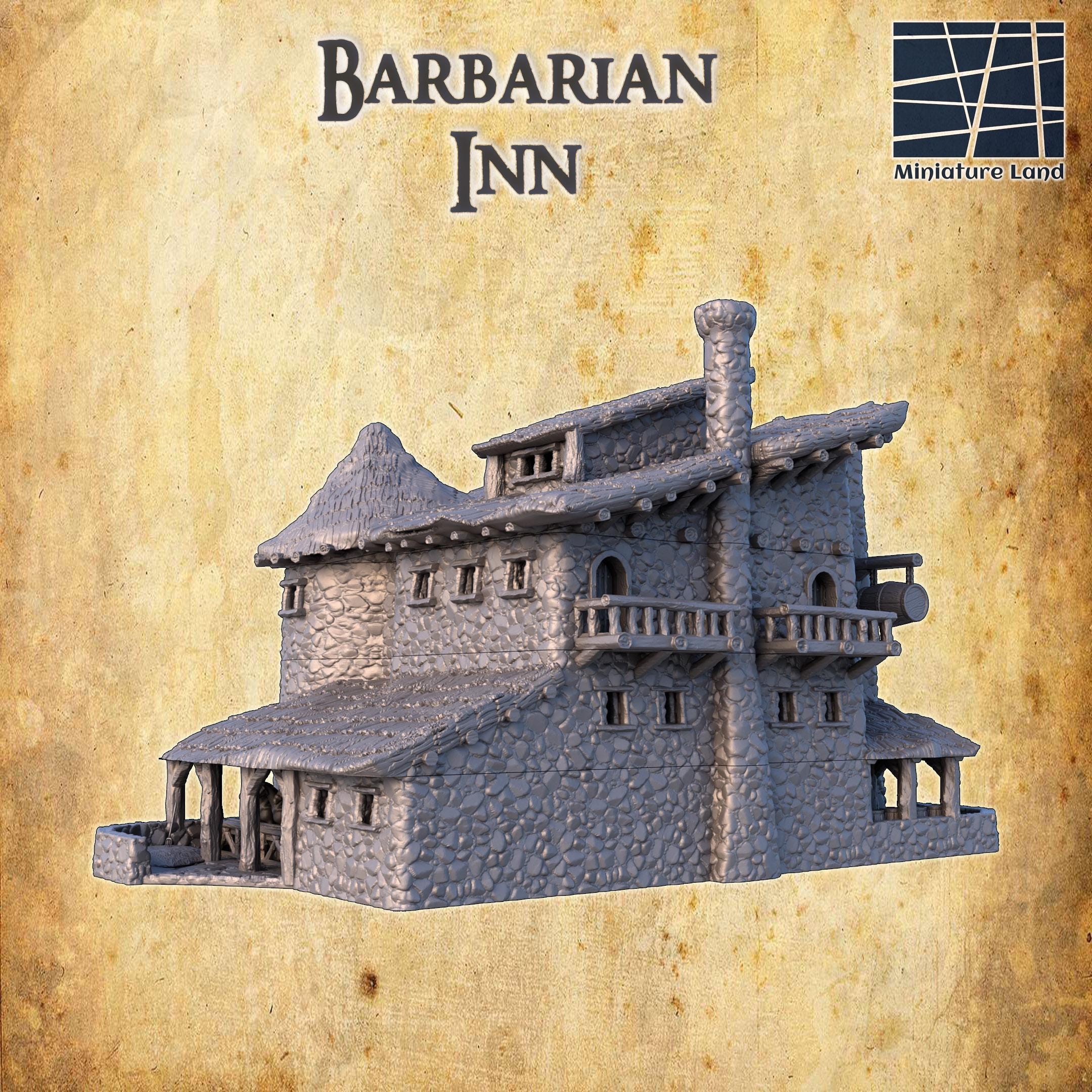 Medieval Barbarian Inn - Detailed Tabletop Terrain for RPG and ...