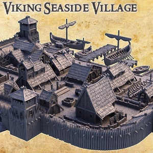 32mm Viking Seaside Village, Viking Village Set, Village Set - Etsy