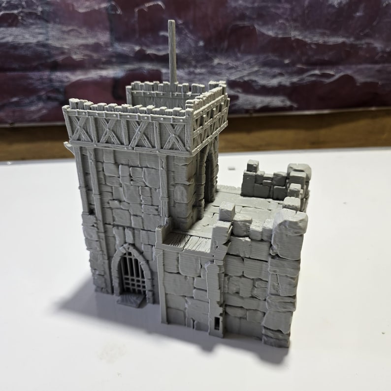 Defensive Post: Medieval Fortress Outpost Tower Terrain Standard ...