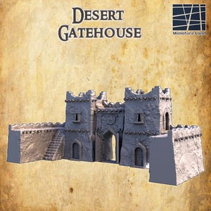 Desert Gatehouse: Medieval Fortress Model - Ideal for War Games and ...