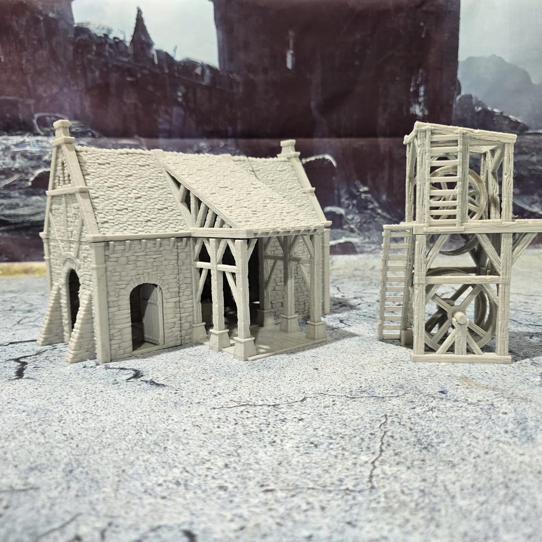 Stone Mason's Workshop: Medieval Stone Crafting Building for D&D, Model ...
