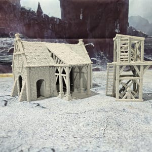 Stone Mason's Workshop: Medieval Stone Crafting Building for D&D, Model ...