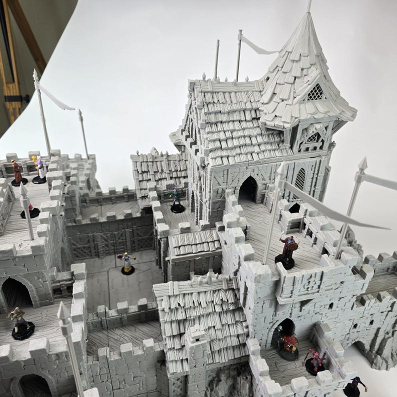 Guardia's Keep: Medieval Castle Fortress 28MM Tabletop Terrain, Model ...