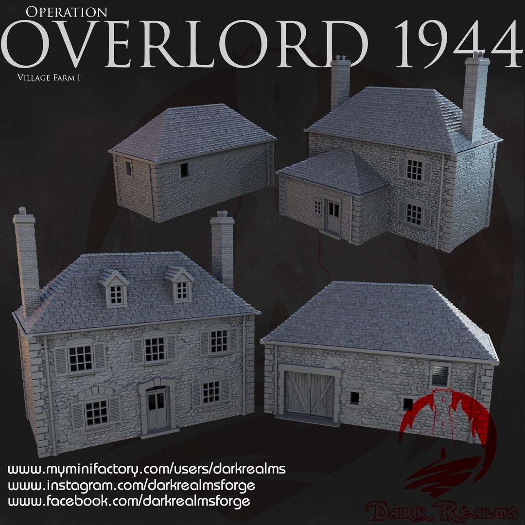 Village Farmhouse & Barn: WWII French Countryside Buildings 28MM ...