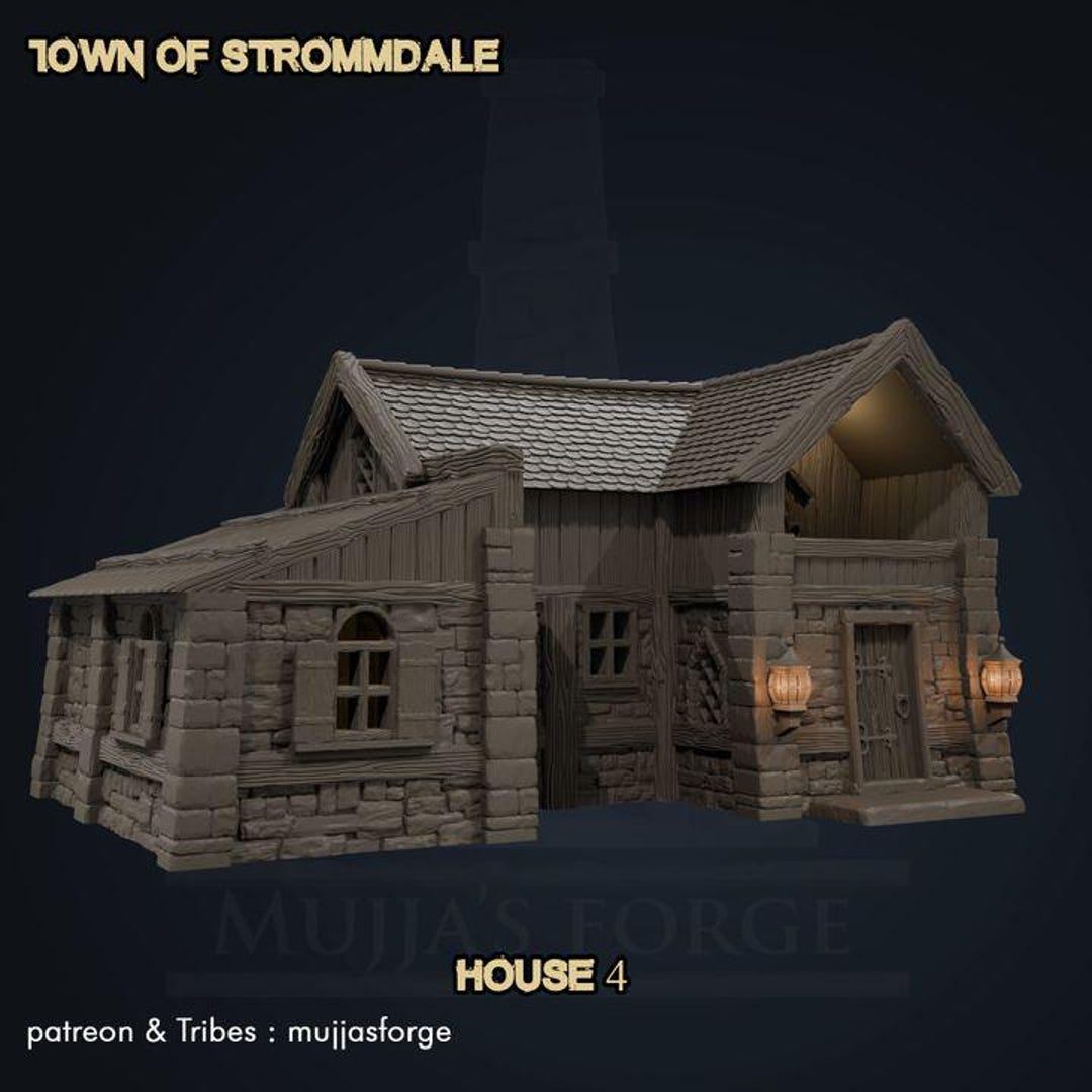 Rustic Medieval House: Strommdale Series House 4 Diorama for Tabletop ...