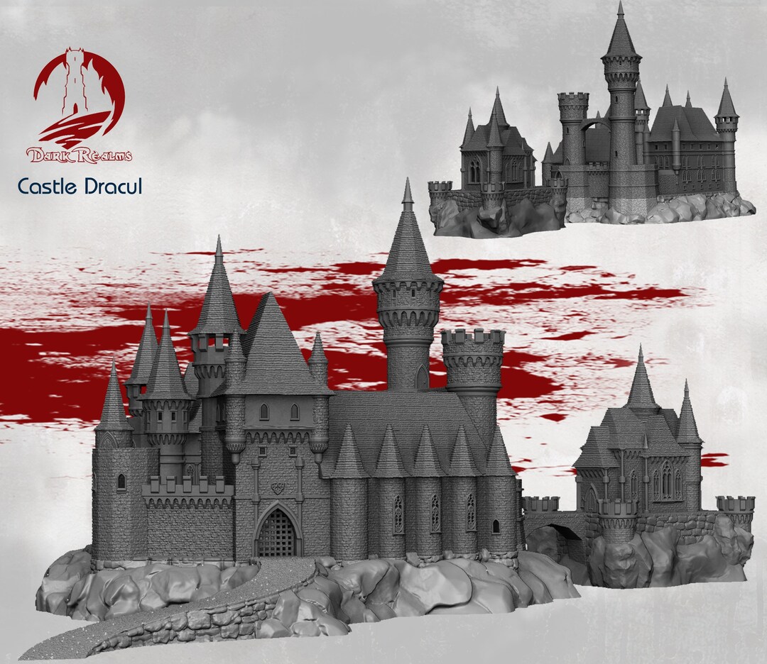 10mm Castle Dracul, Curse of Strahd, Castle Complex, Ravenloft, N-scale ...
