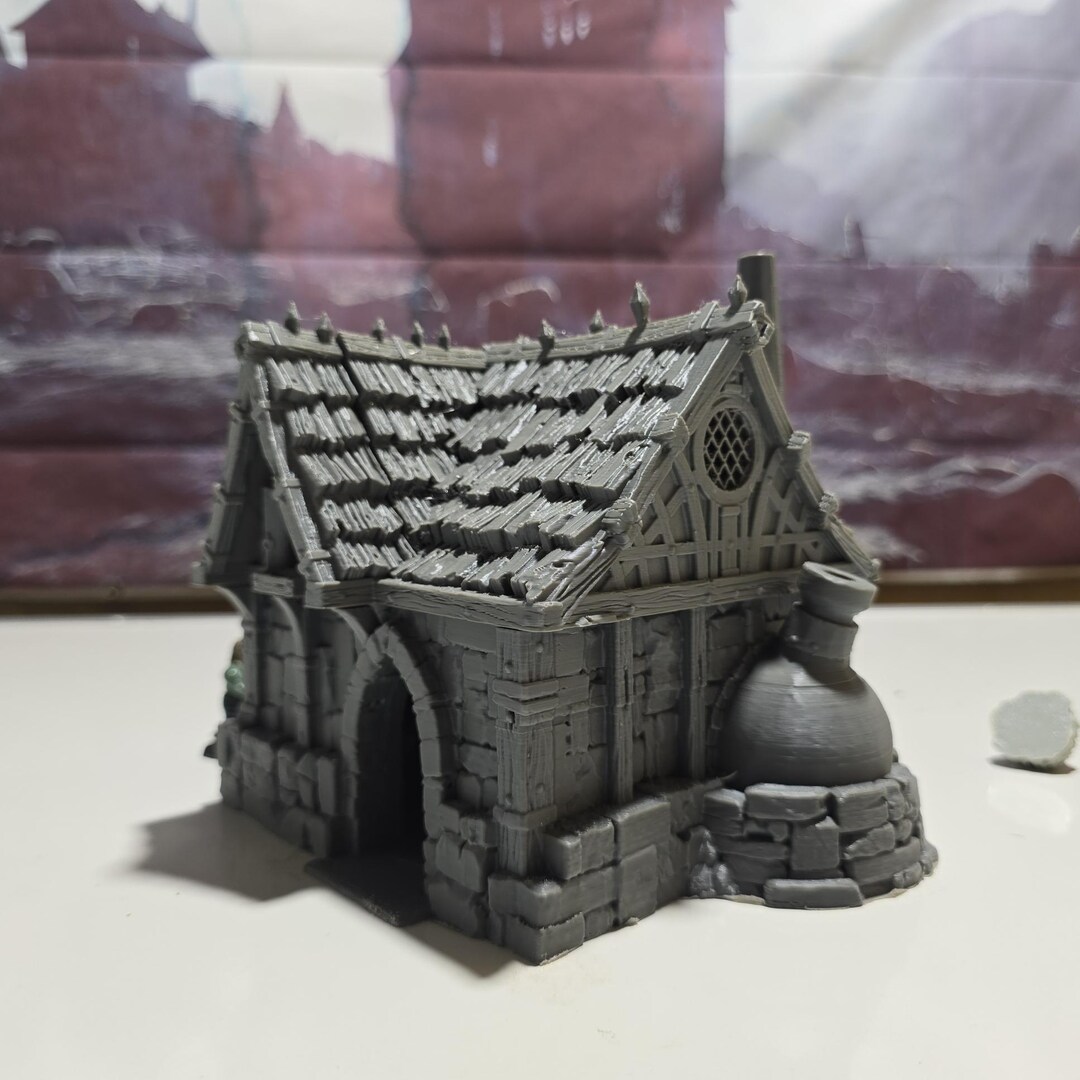 Alchemist Hut: Medieval Fantasy Alchemy Workshop Terrain Standard ...