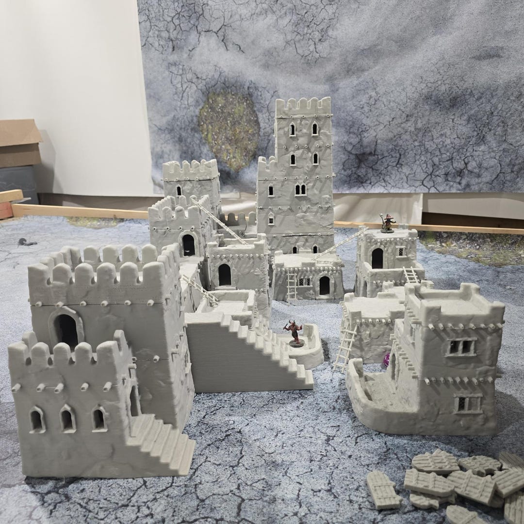 Small Desert Village Set: Medieval Middle Eastern Model for Tabletop ...