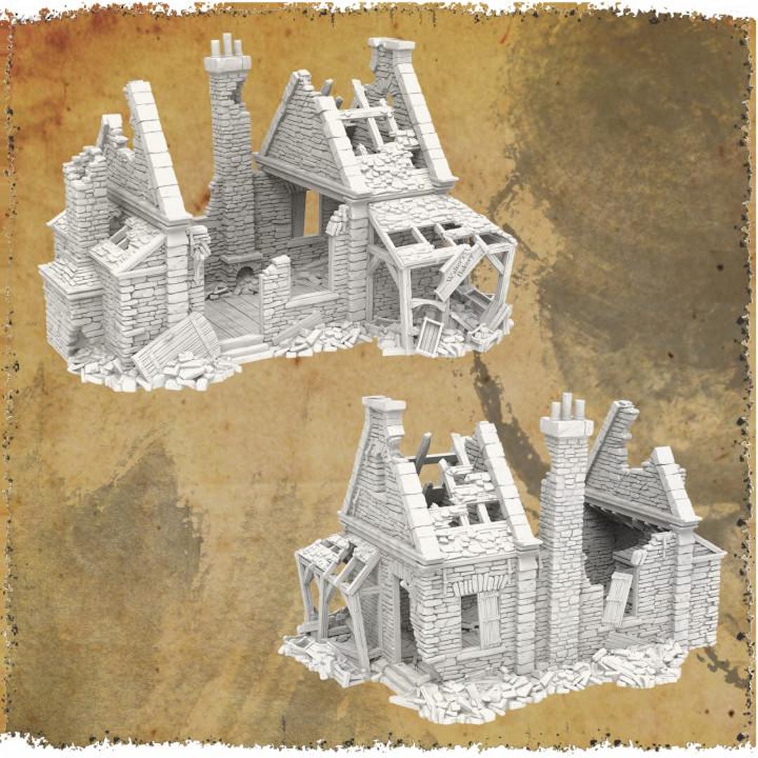 Walter's Bakery Ruin for Dnd, Pathfinder, Bolt Action, Revolutionary ...
