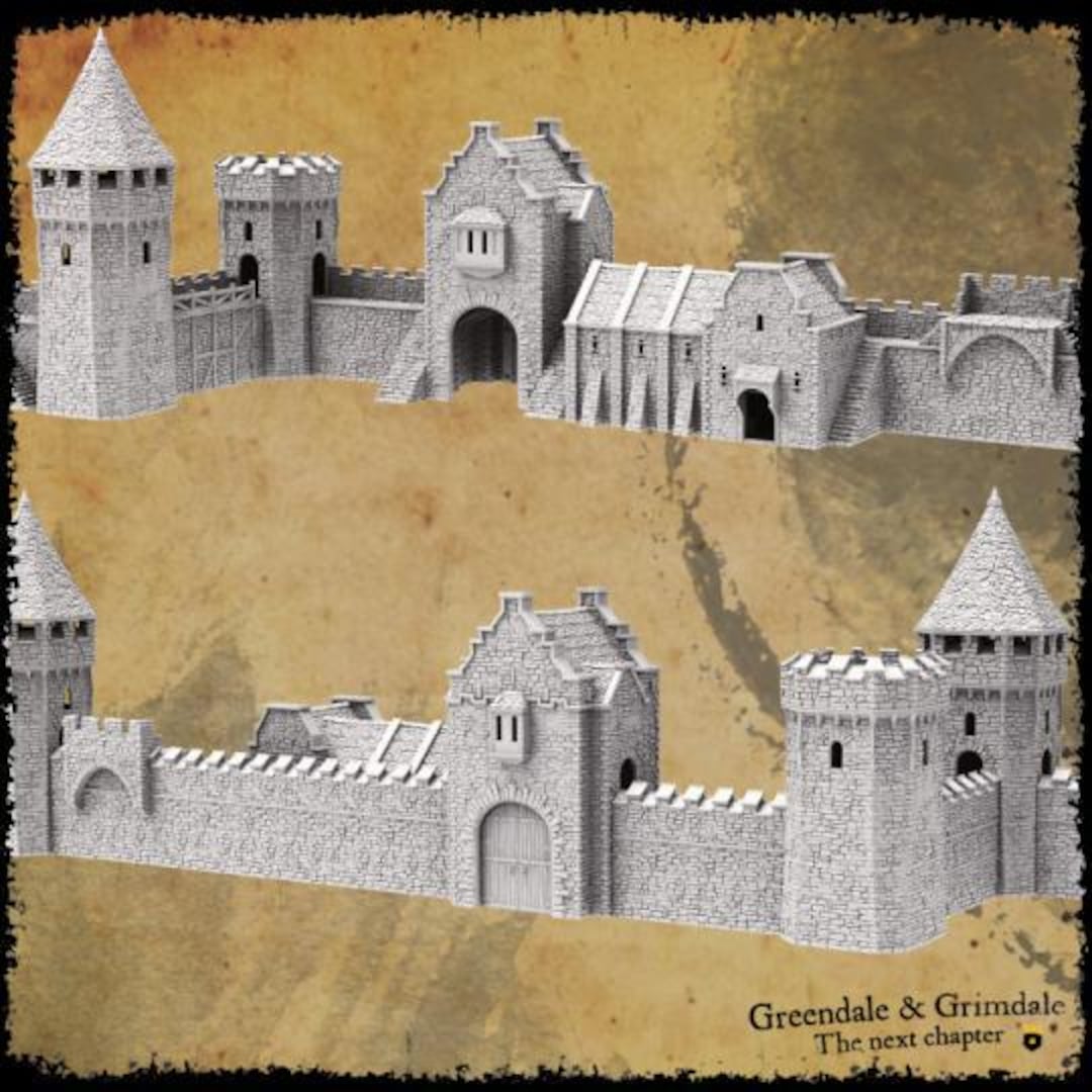 Town Walls, Gate, Bastion, and Towers: Medieval Defense Structures for ...
