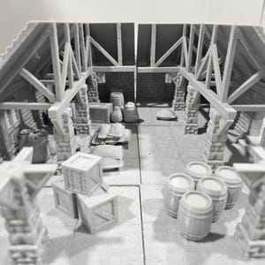 Warehouse 4 - Large - Modular - Dungeons and Dragons - 28mm Terrain ...