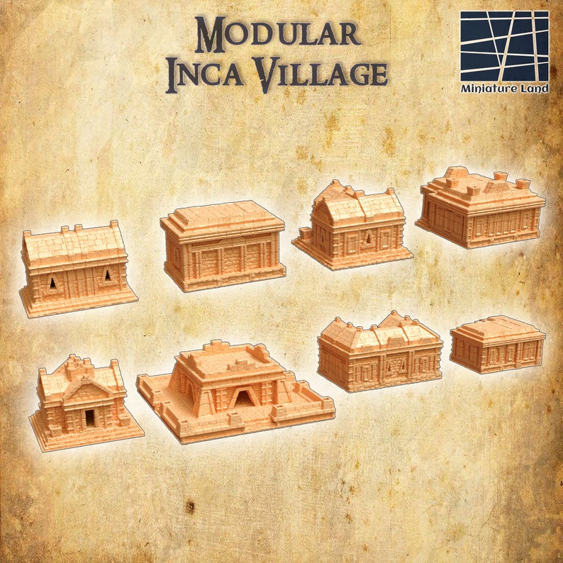 Inca Village Building 1: Pre-columbian Settlement Replica for Tabletop ...