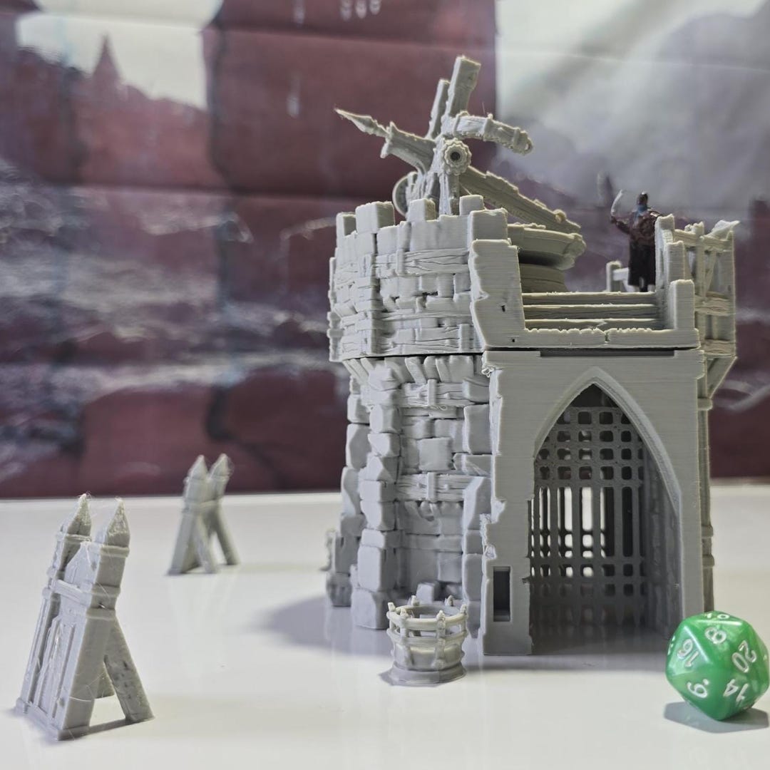 Defensive Ballista Tower: Medieval Siege Terrain, Tabletop Gaming - Etsy
