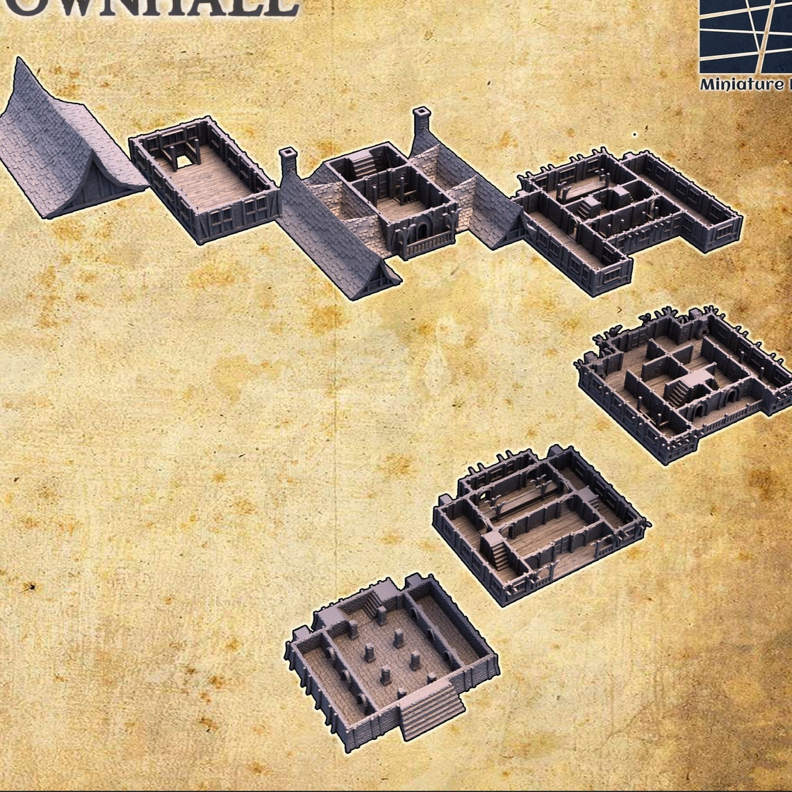Medieval Town Hall, Massive Town Hall Building - Etsy