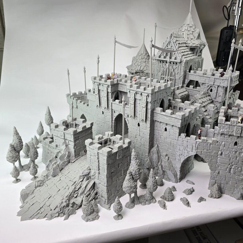 Guardia's Keep: Medieval Castle Fortress 28MM Tabletop Terrain, Model ...