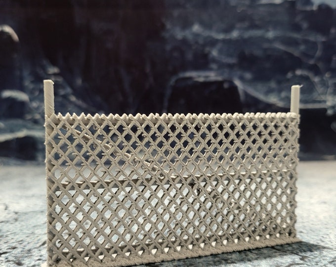 1:12 Scale Rusted Chain Link Fence Prop Diorama Action Figure ...