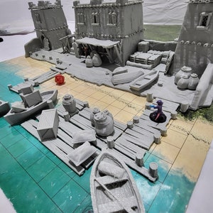 Desert Dock and Port - Dock Buildings for Tabletop Wargaming - Etsy