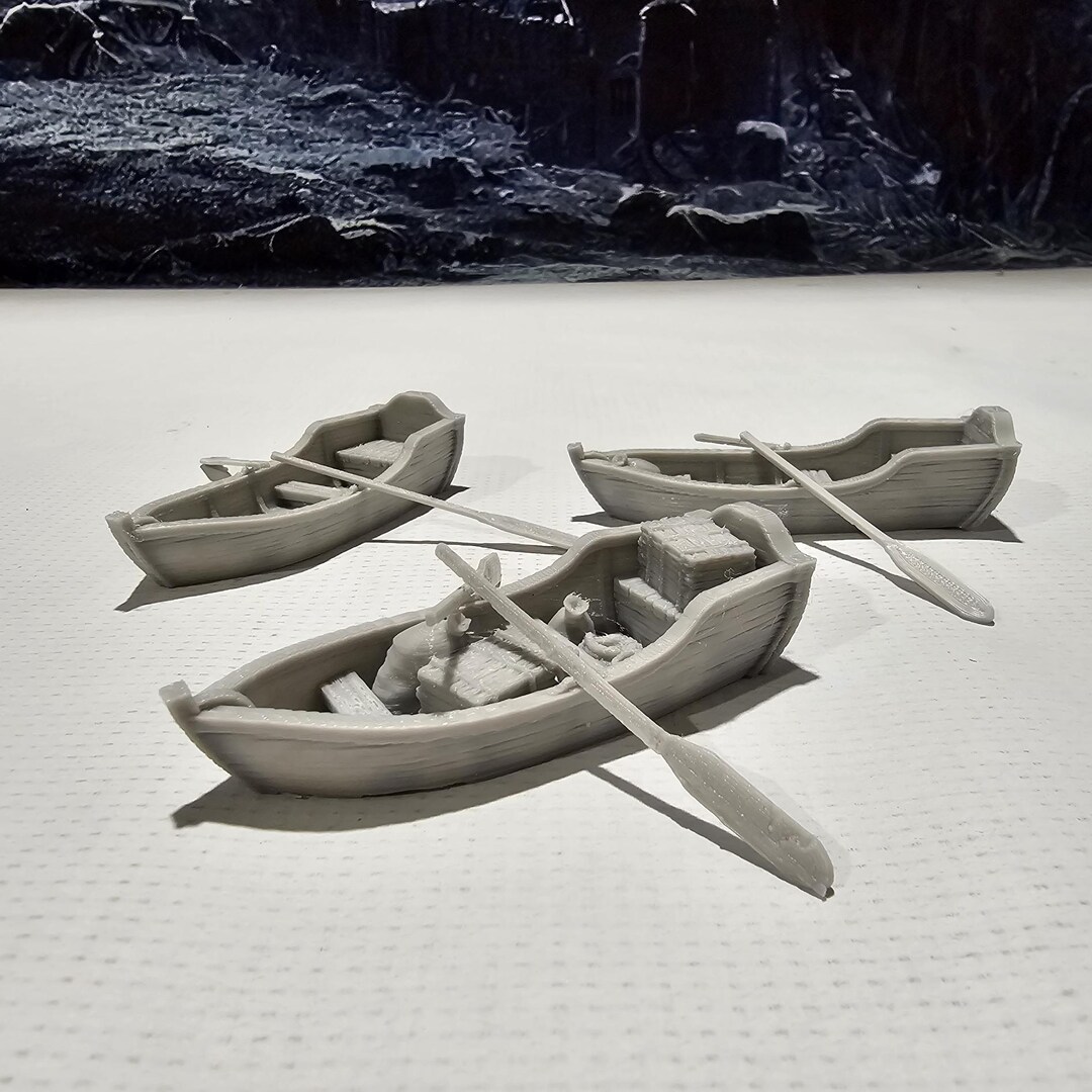 Ancrabourg Row Boats Set of 3 for Dnd, Pathfinder - Detailed Boat ...