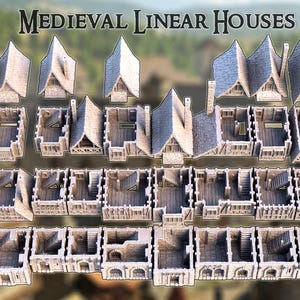 Medieval Linear Houses: 14th Century Row Buildings 28MM Tabletop ...