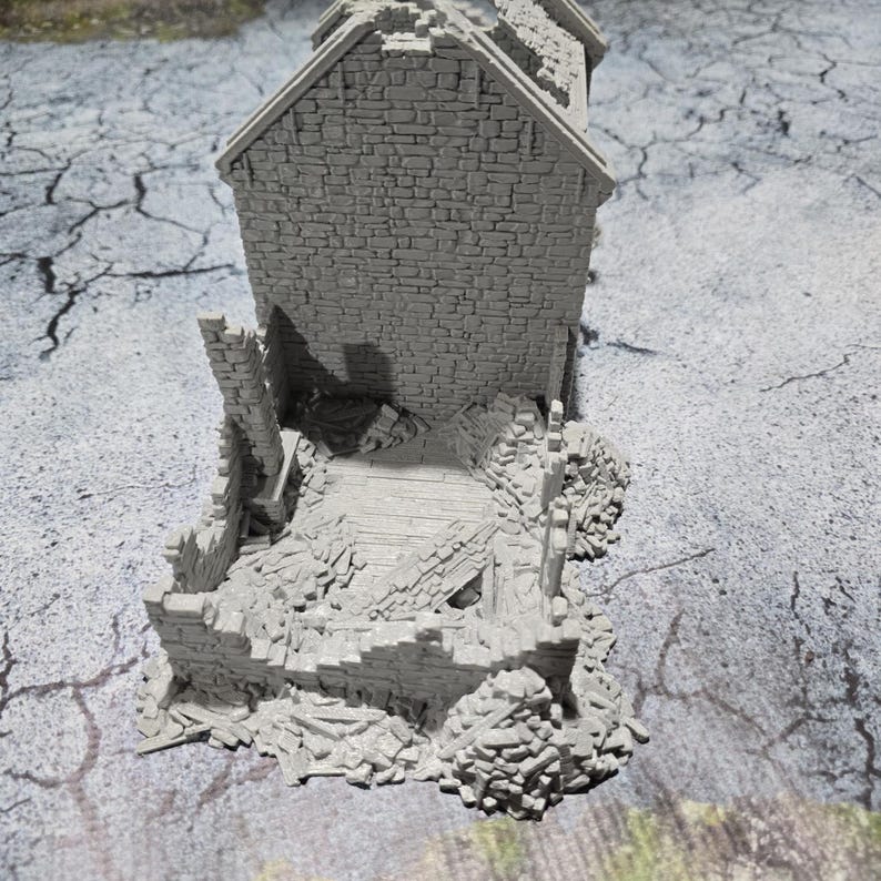 Ruined Farmhouse for Dnd, Pathfinder, Bolt Action, Revolutionary War ...