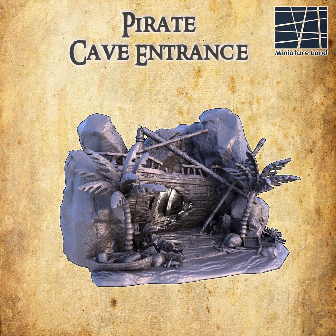 Pirate Cave Entrance: Adventure-themed Terrain for Tabletop Rpgs - Etsy
