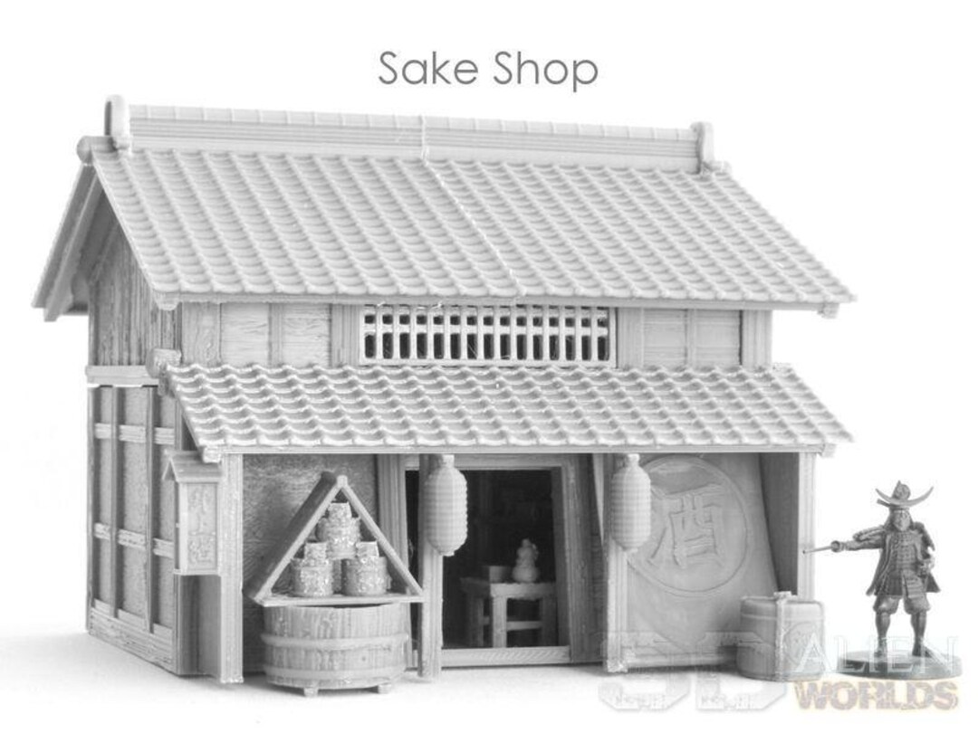 Samurai Sake Shop: Edo Period Retail Storefront – Ideal for Historical ...